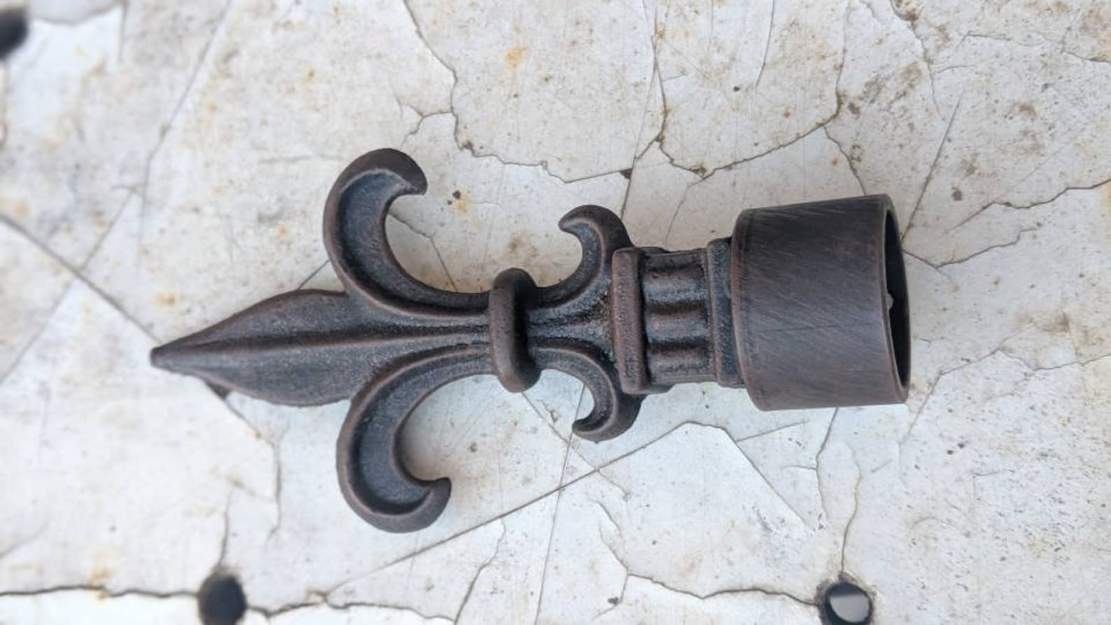 French Style Fleur De Lis Finials Drapery Rod Finials | Etsy