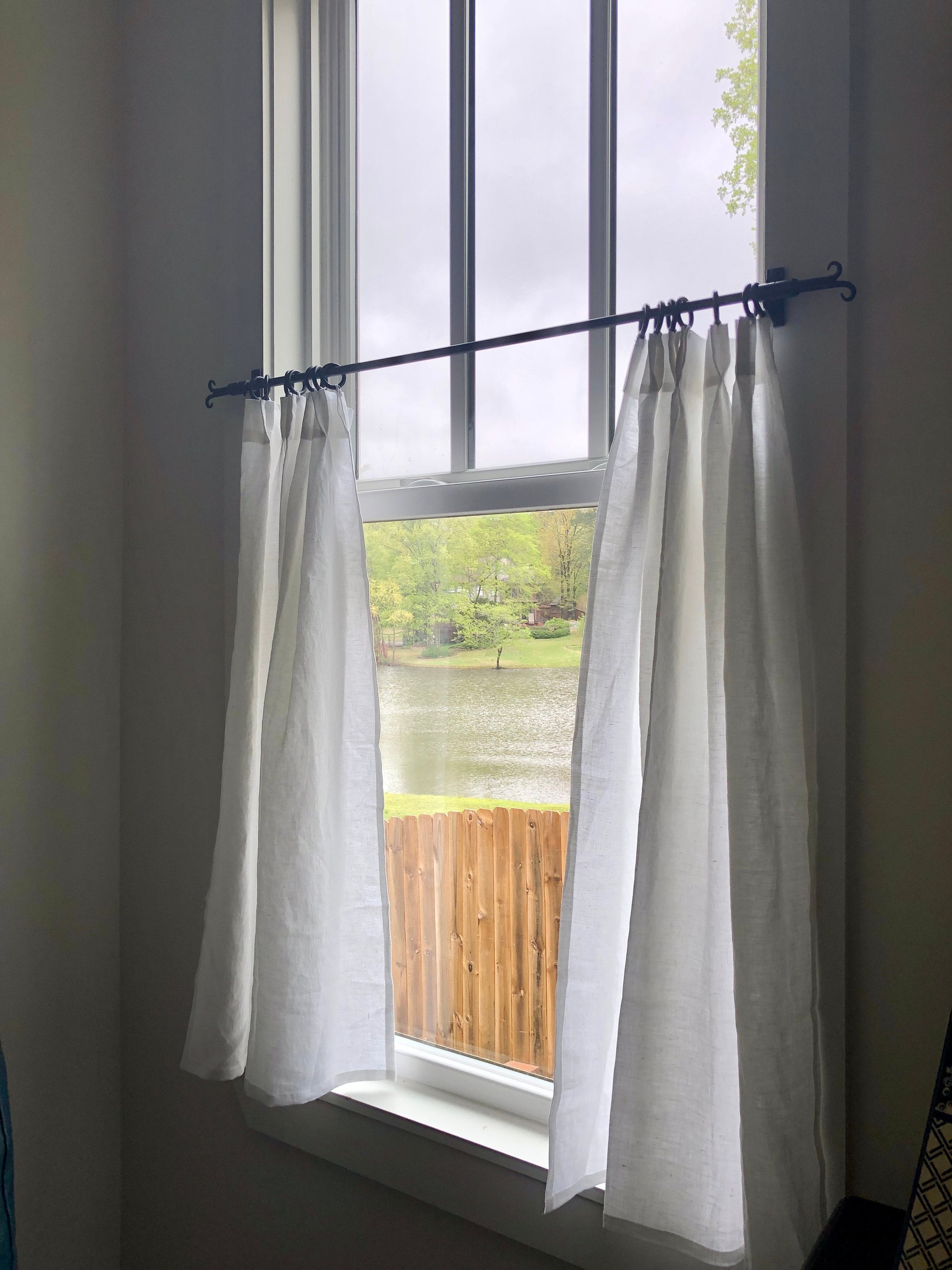 Cafe Curtain Rod Cafe Iron Rod Forged Iron Cafe Curtain Rod | Etsy