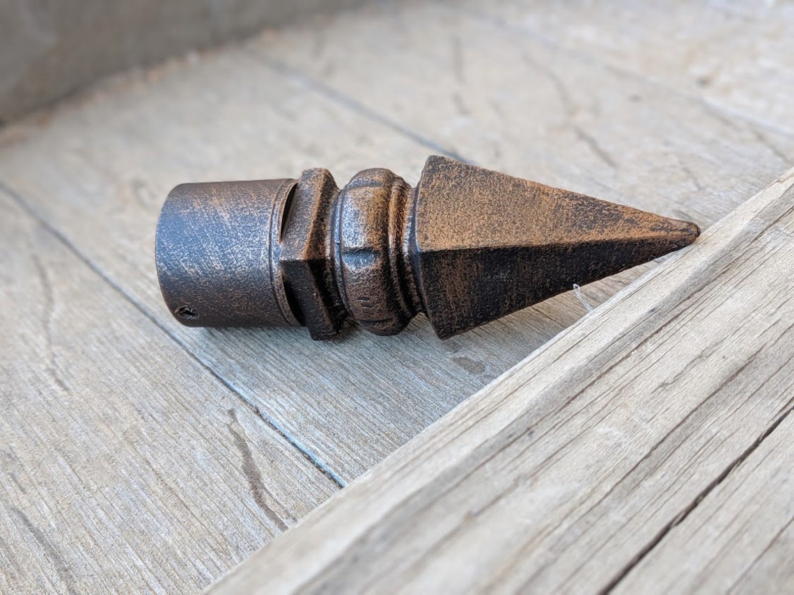 Medieval 1-ea Drapery Rod Finials Drapery Hardware | Etsy