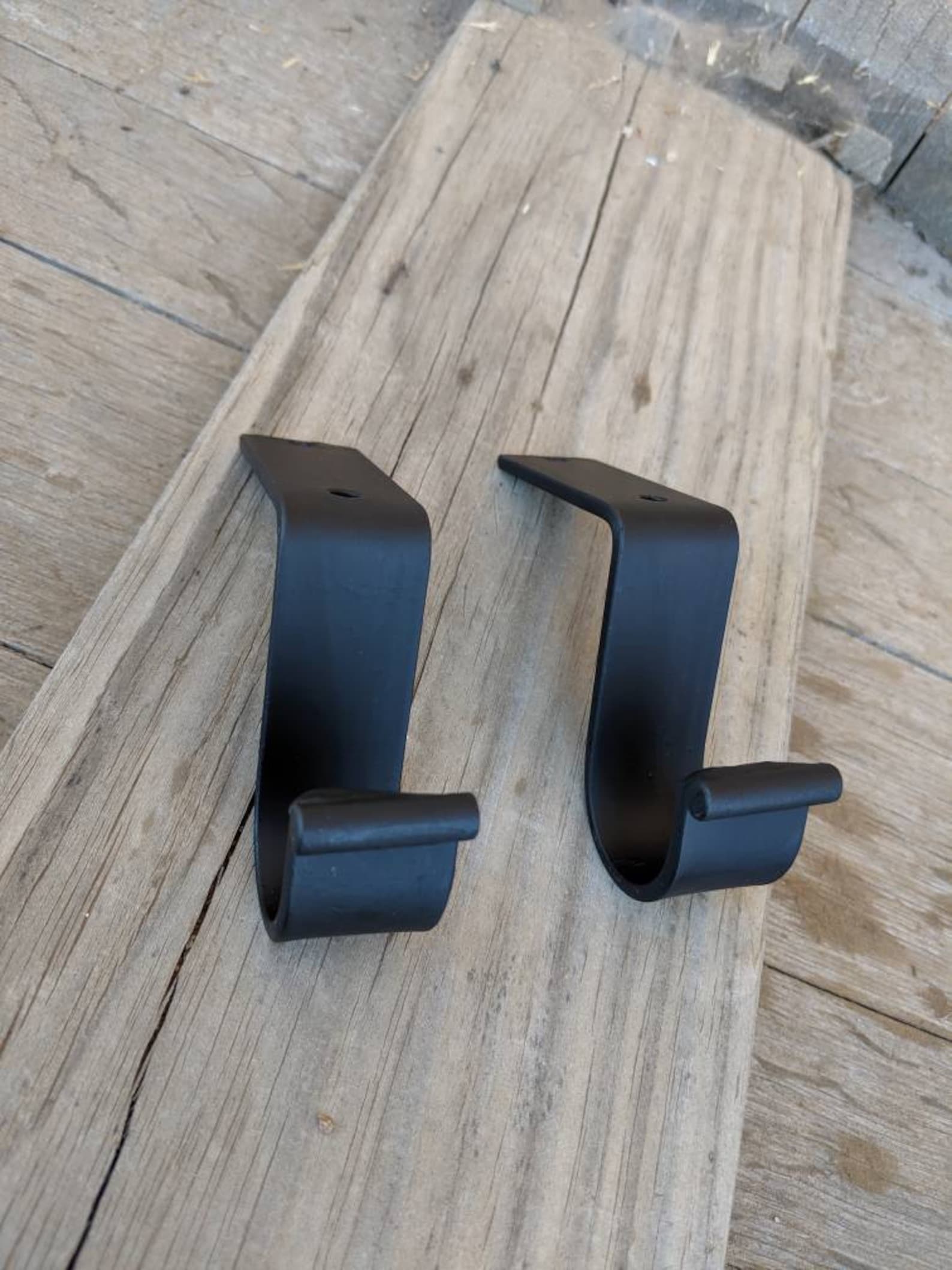 Forged Hand Made Ceiling Brackets, Wood Pole Brackets (1-EACH) Iron ...