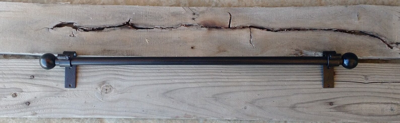 Curtain Iron Rod SET 3/4'' or 1'' Rod With Ball Finials & Brackets ...