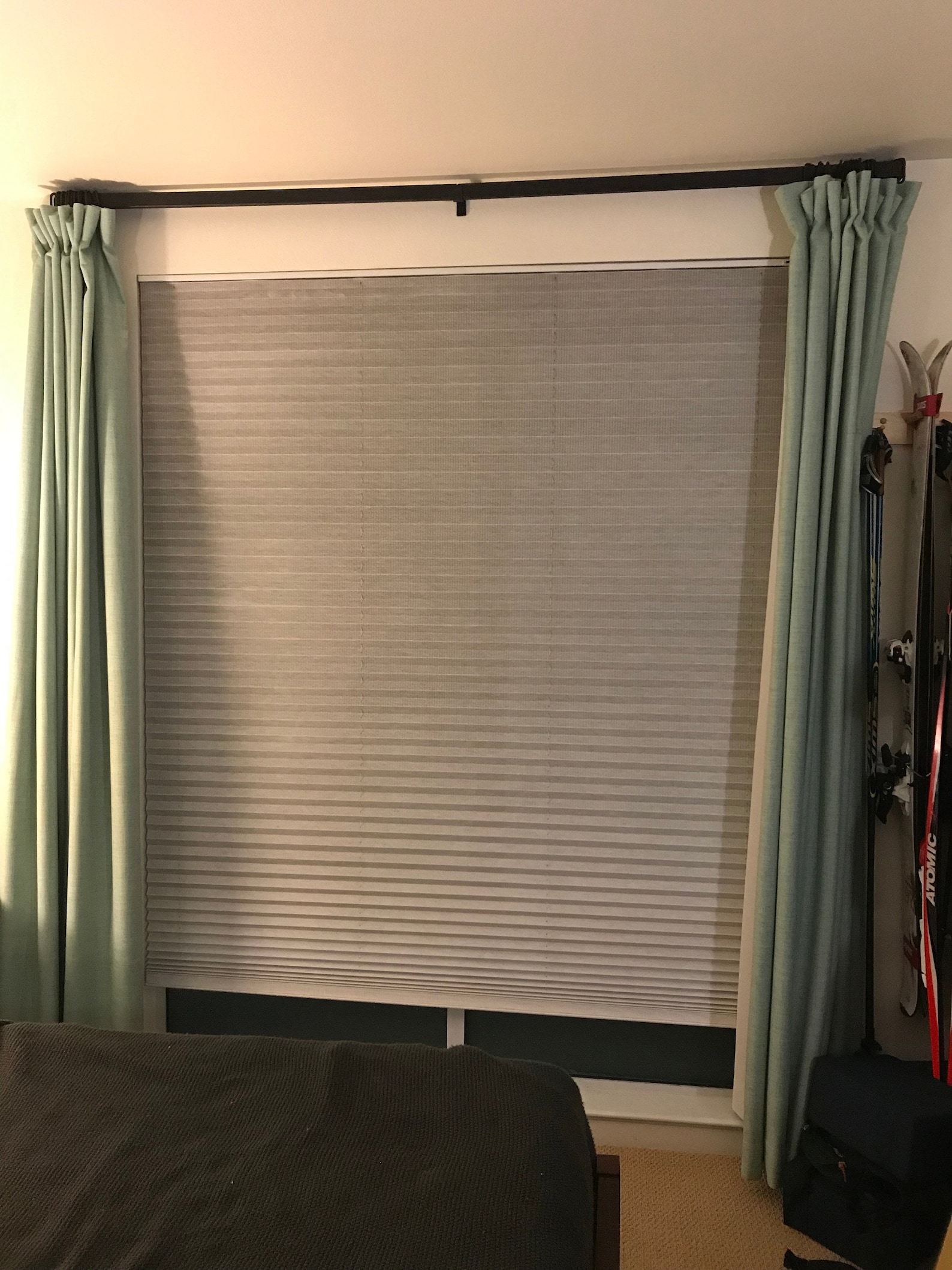 Modern Square Drapery Iron Rod. Eclectic Curtain Rod | Etsy