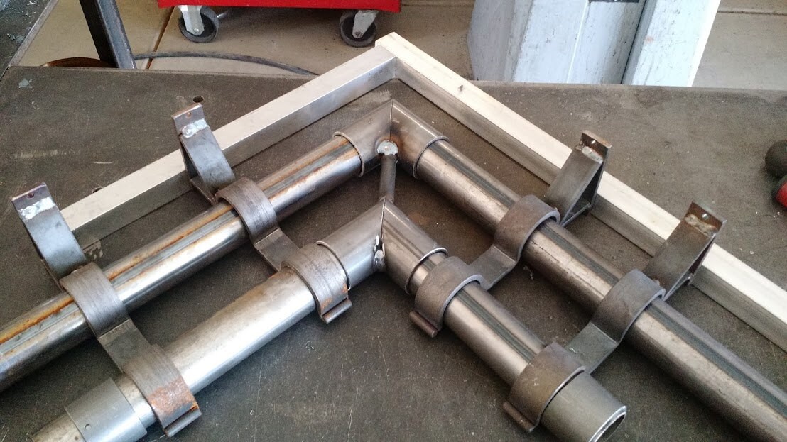 Double Rod Corner Bracket, Wood Pole or Iron Bracket (1-EACH) Drapery ...
