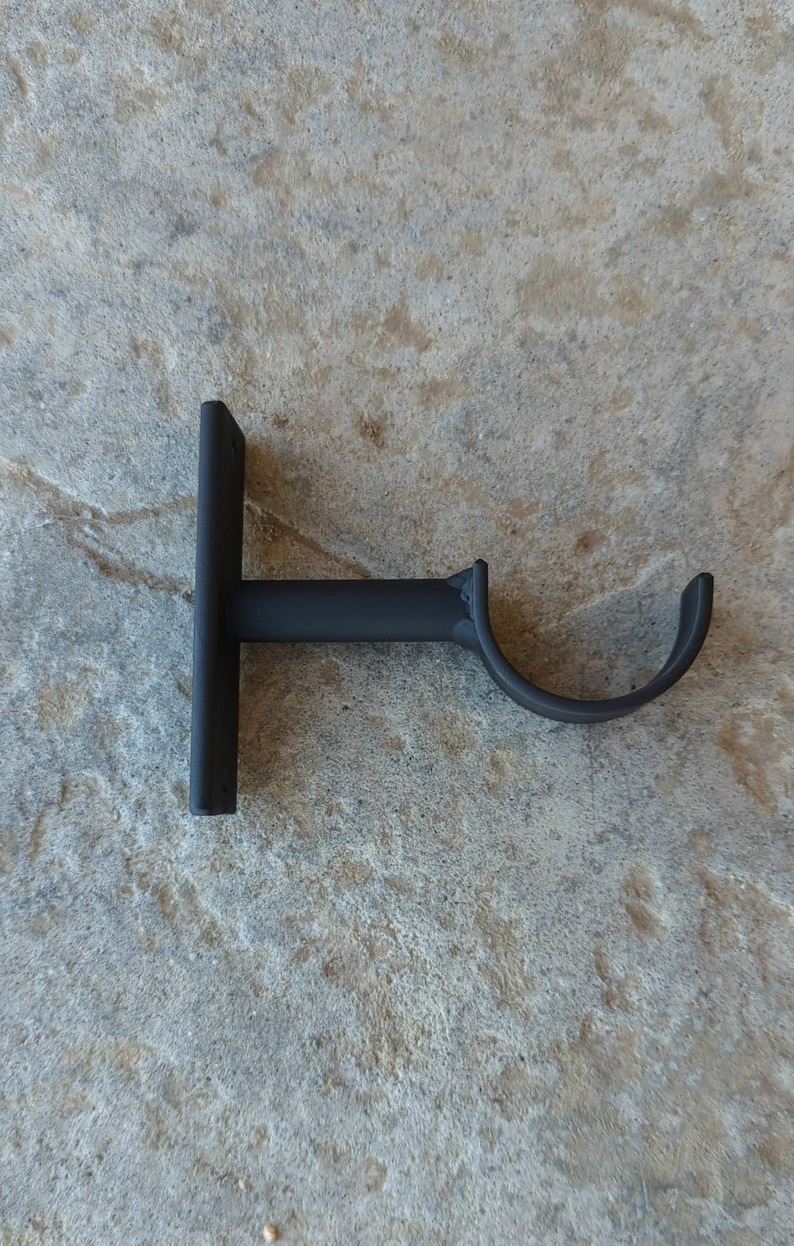 Special Plain 2" Clearance Bracket, Iron Drapery Rod Bracket, Iron Rod ...