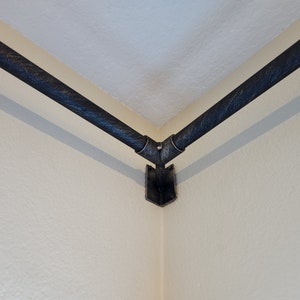 Corner Bracket ONLY for Single Rod , Iron Rod or Wood Pole Corner ...