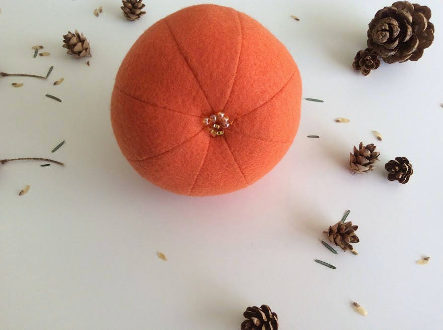 Assorted Orange Felt Pumpkin Decorations Set of 3 - Etsy Canada