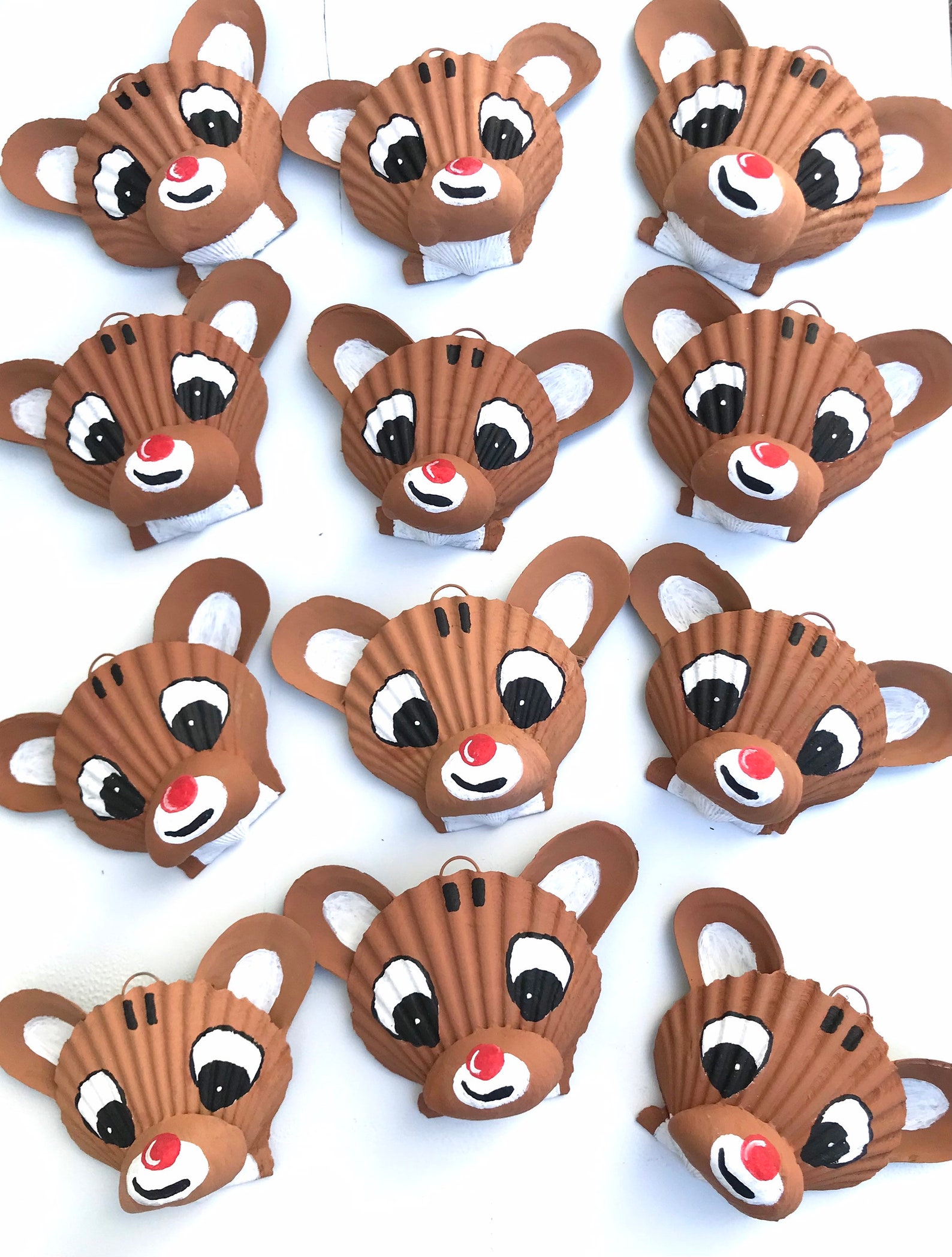 One Seashell Rudolph the Red Nosed Reindeer Ornament. Rudolph Ornament ...