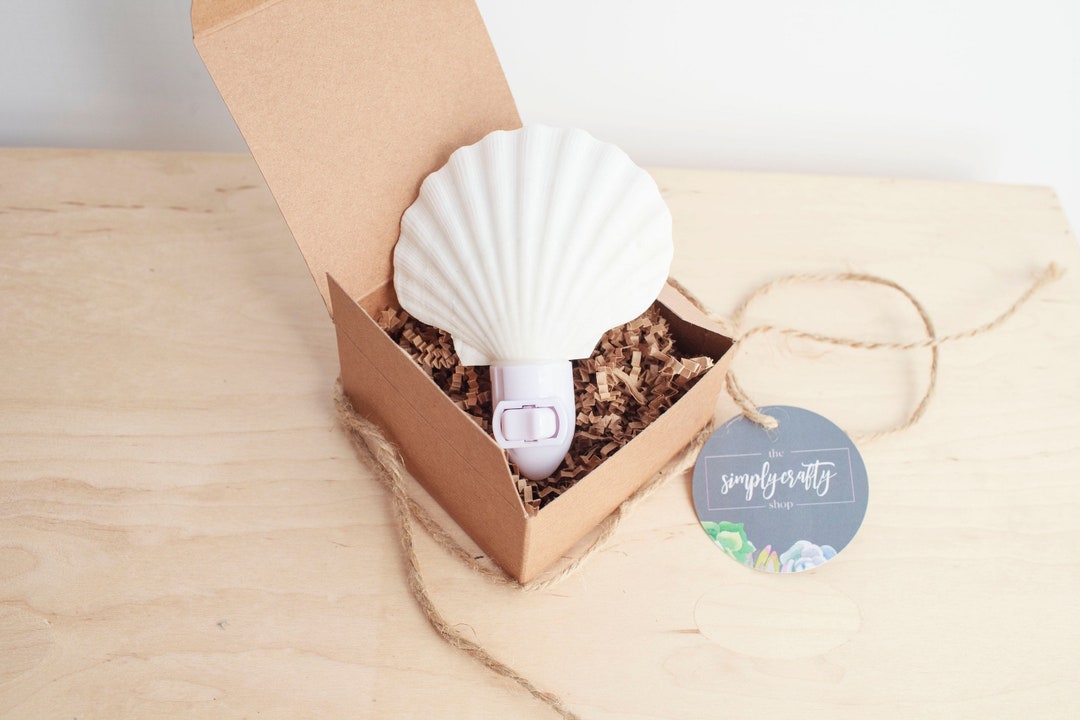Scallop Shell Night Light | Beach House Decor | Bathroom Night Light ...