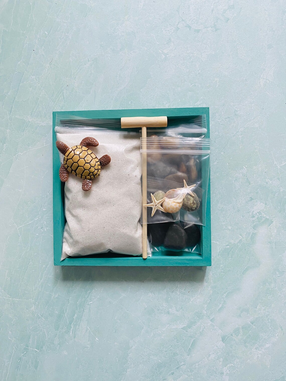 Mini Beach Zen Garden DIY Kit | Sea Turtle Zen Garden | Meditation ...