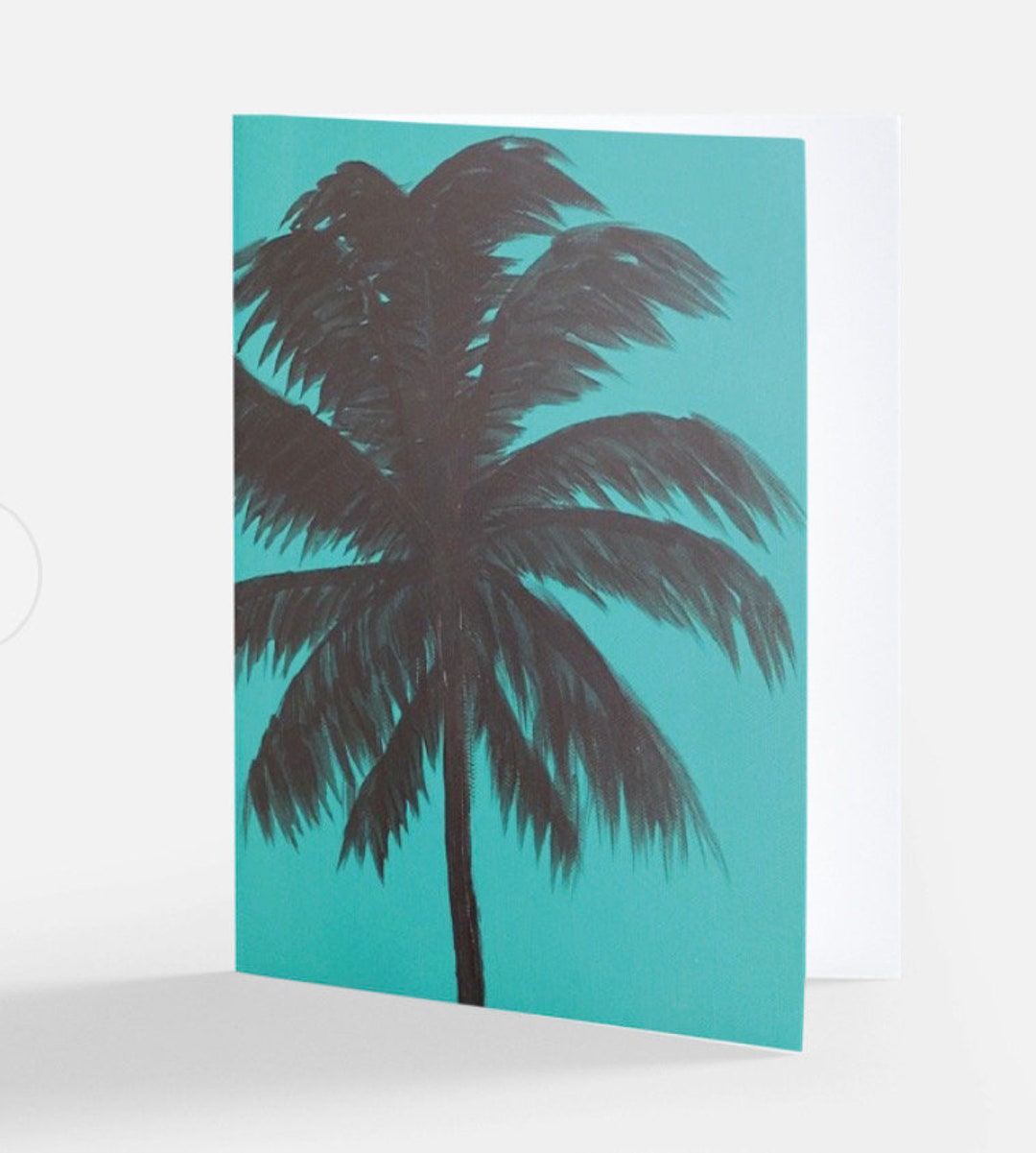 Palm Tree Art Note Card - Etsy