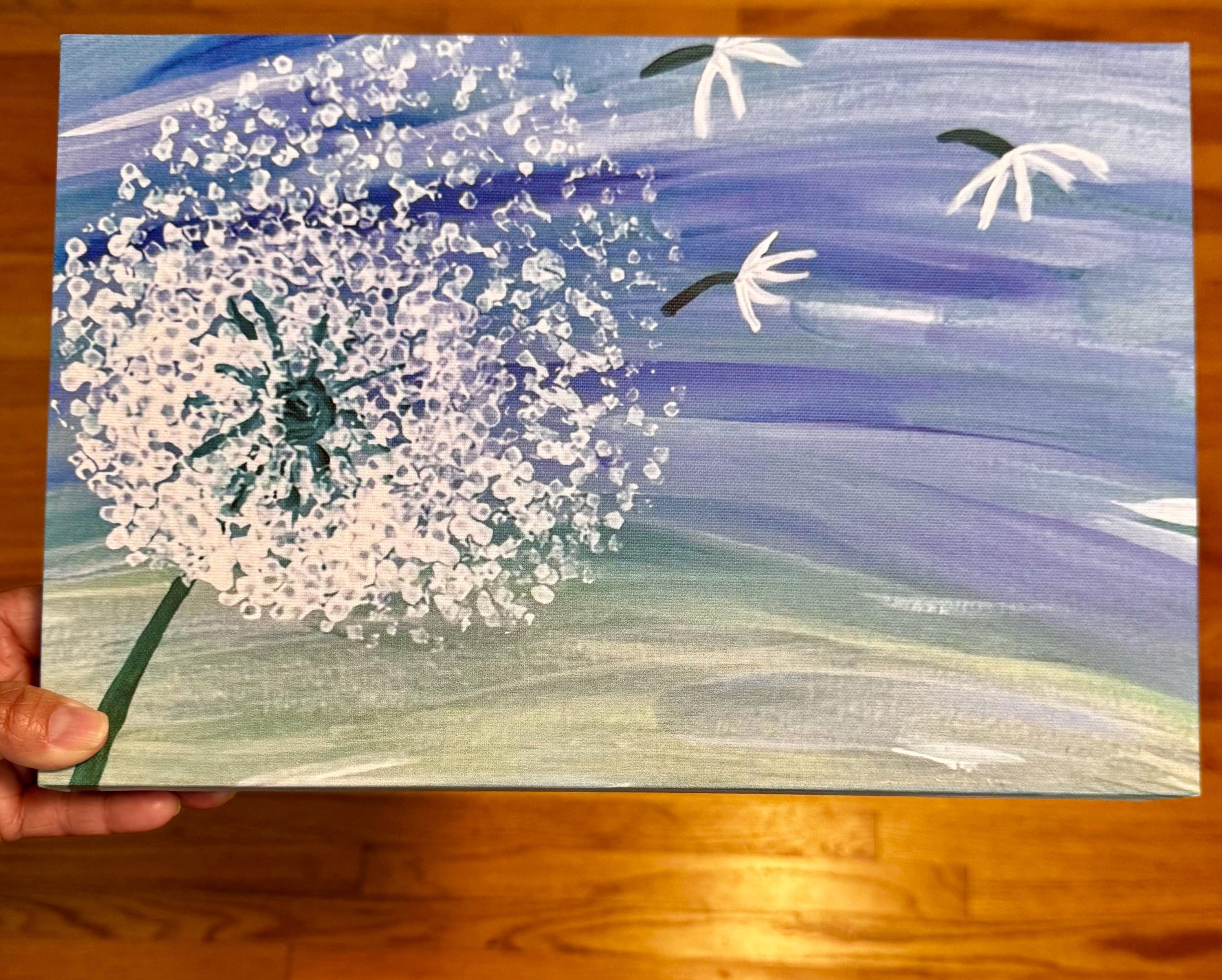 Dandelion Wishes Canvas Print - Etsy