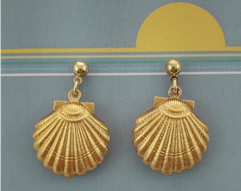 Seashell earrings | Etsy