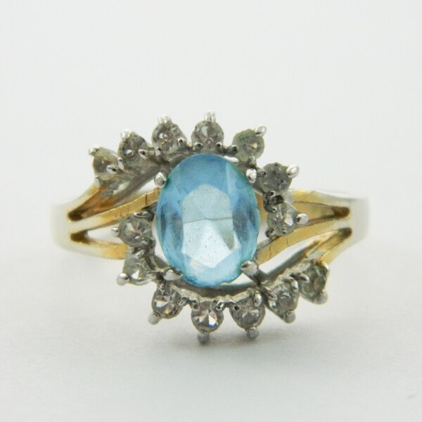 Faux Blue Topaz Ring - Etsy