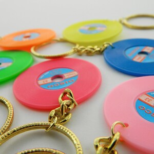 Vintage Vinyl Keychain in Blue - Etsy