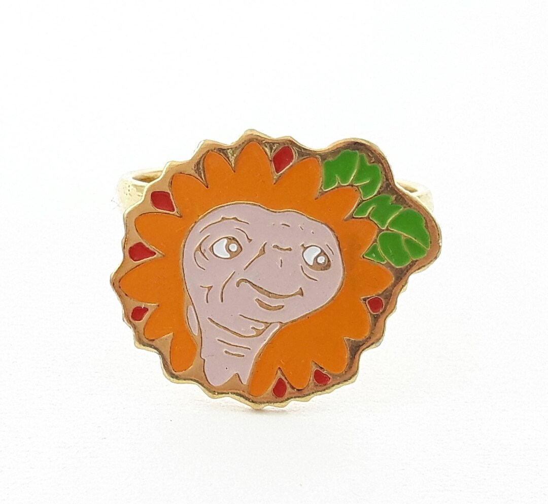 Vintage E.T. the Extra Terrestrial Flower Ring - Etsy