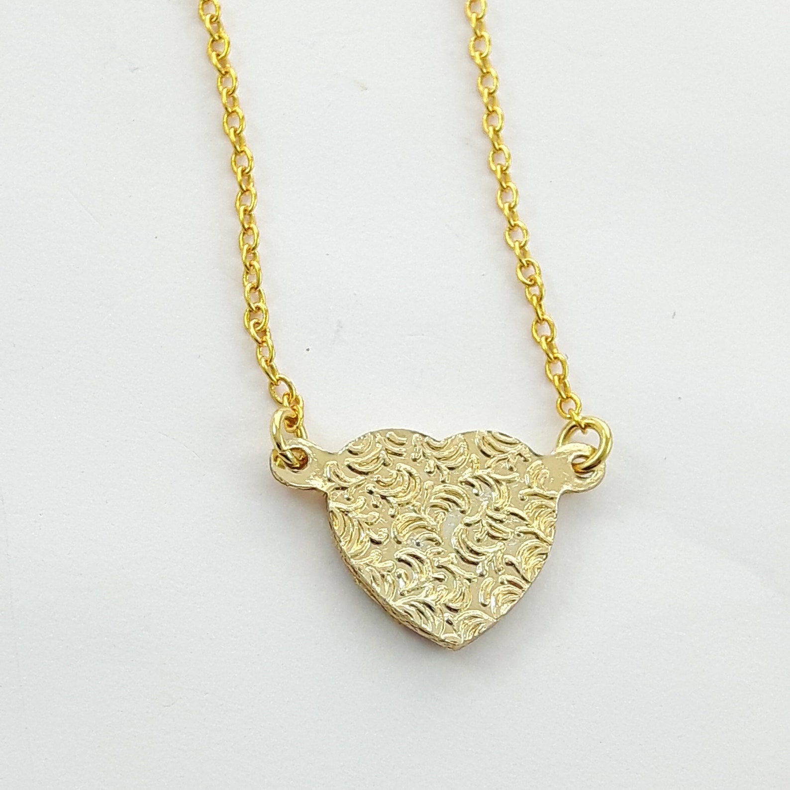 Vintage Red Japanese Floral Heart Necklace - Etsy