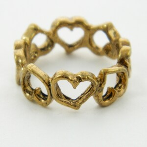Antiqued Gold Heart Band - Etsy