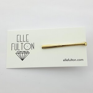Gold Baseball Bat Tie Clip - Etsy