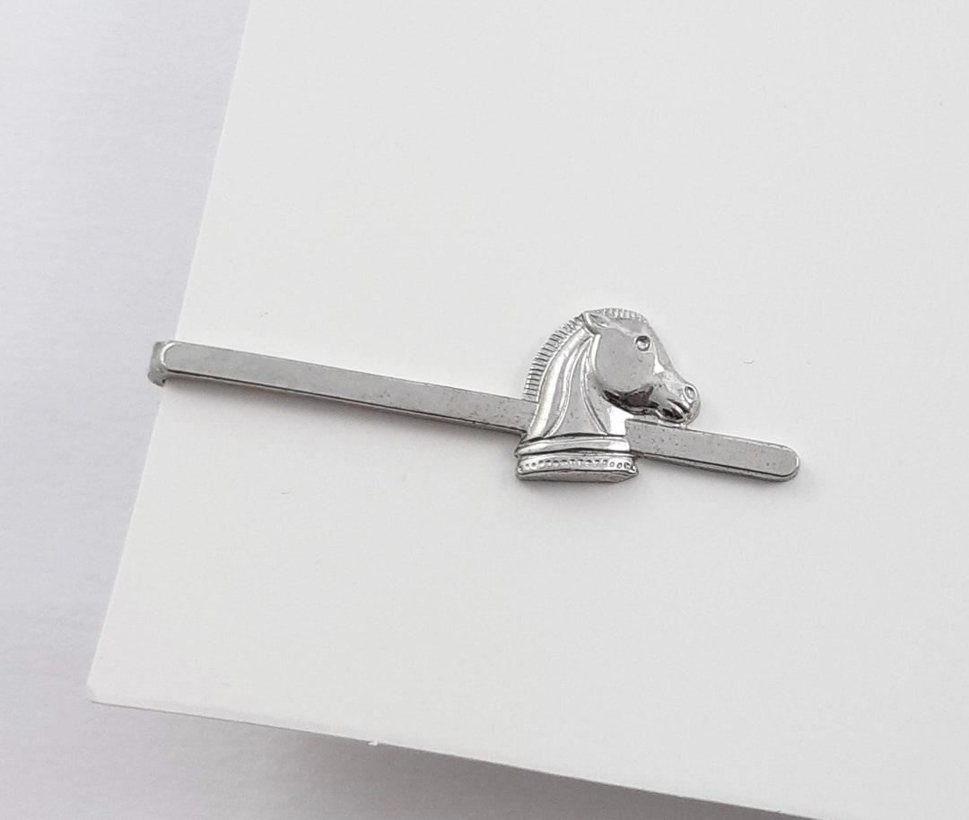 Silver Knight Chess Piece Tie Clip - Etsy
