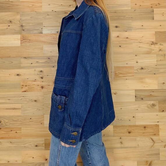 1960's Vintage Blue Jean Denim Chore Coat Jacket - Gem