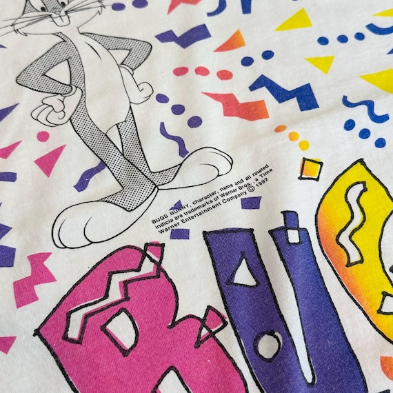 RARE 90's Bugs Bunny Vintage Looney Tunes All Over Pr… - Gem