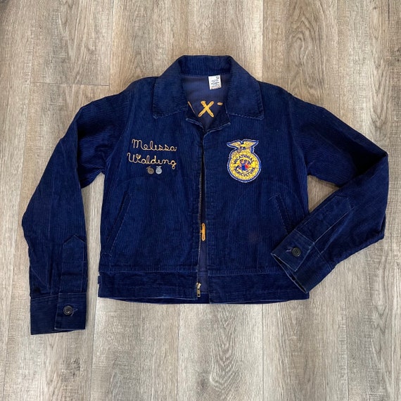 Vintage FFA Texas Neches Corduroy Zip Up Jacket - Gem