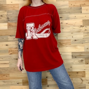 1970's Vintage University of Alabama Crimson Tide Jersey Style Tee ...