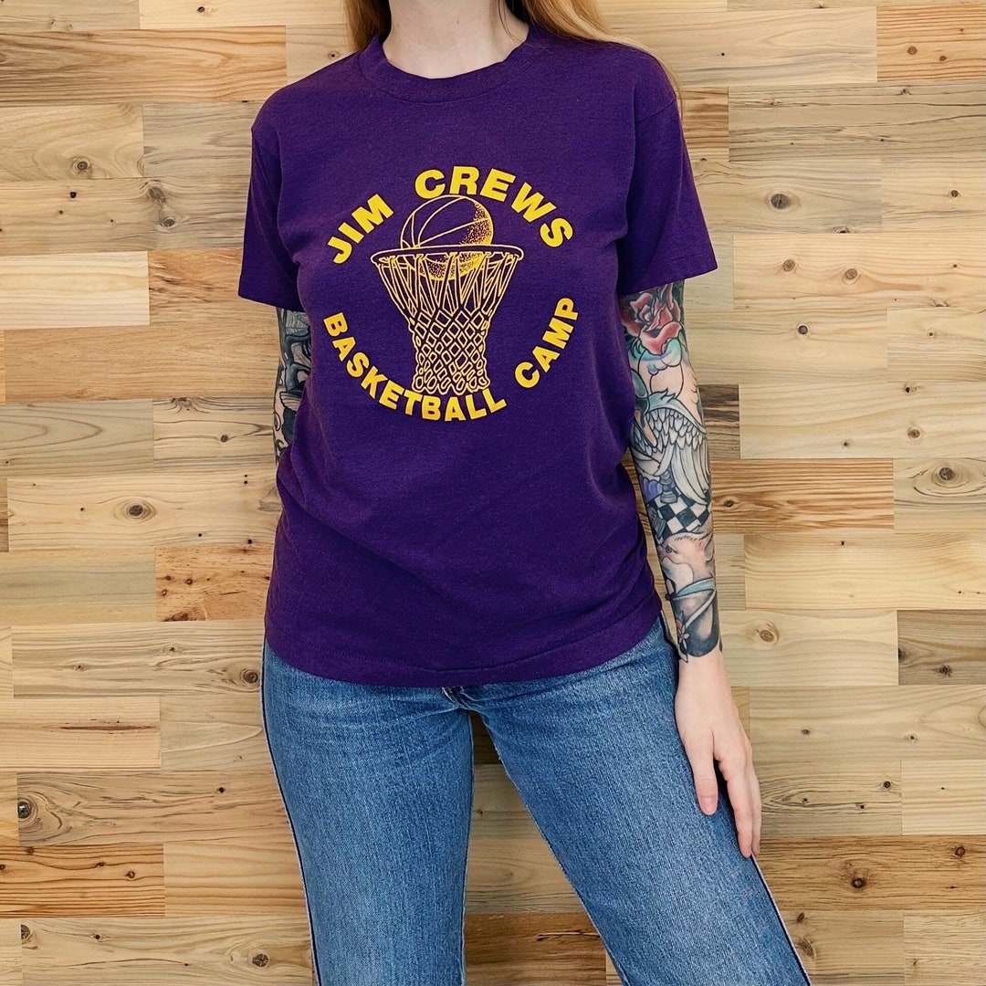 80's Soft Vintage Converse X Jim Crews Basketball Camp Tee Shirt T ...