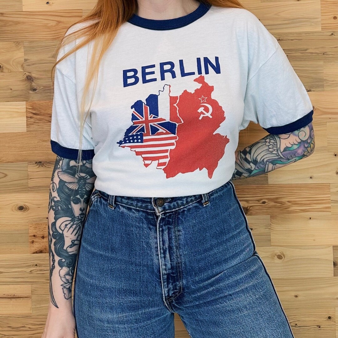 80's Berlin Germany Vintage Ringer Tee Shirt T-shirt - Etsy