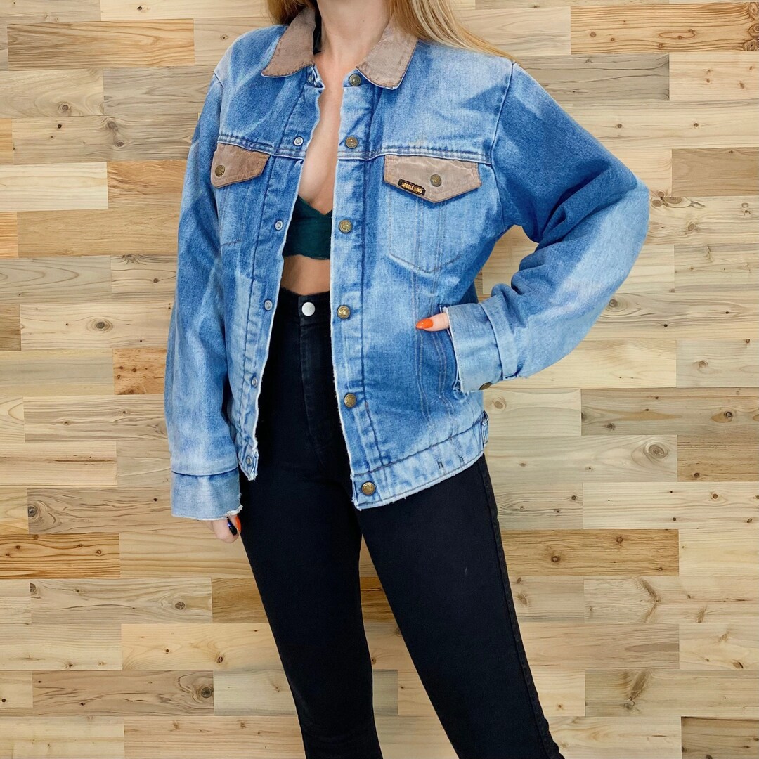 70's Vintage Western-style Lined Denim Saddle King Jean and Corduroy ...