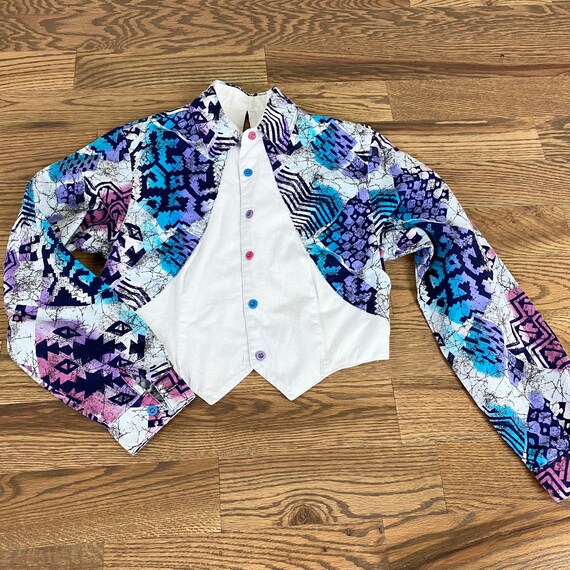 Vintage Western Roughrider Cropped Cut Out Rodeo Shir… - Gem