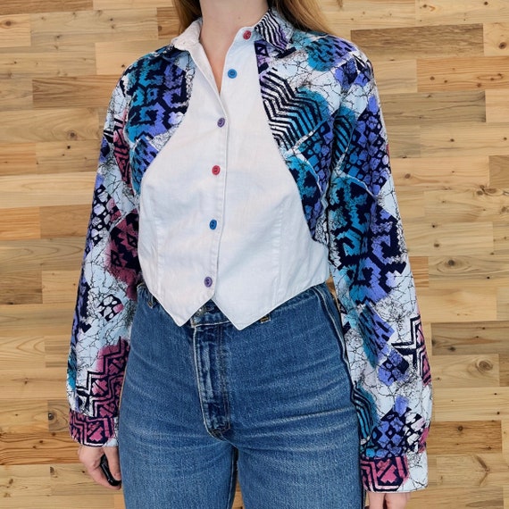 Vintage Western Roughrider Cropped Cut Out Rodeo Shir… - Gem