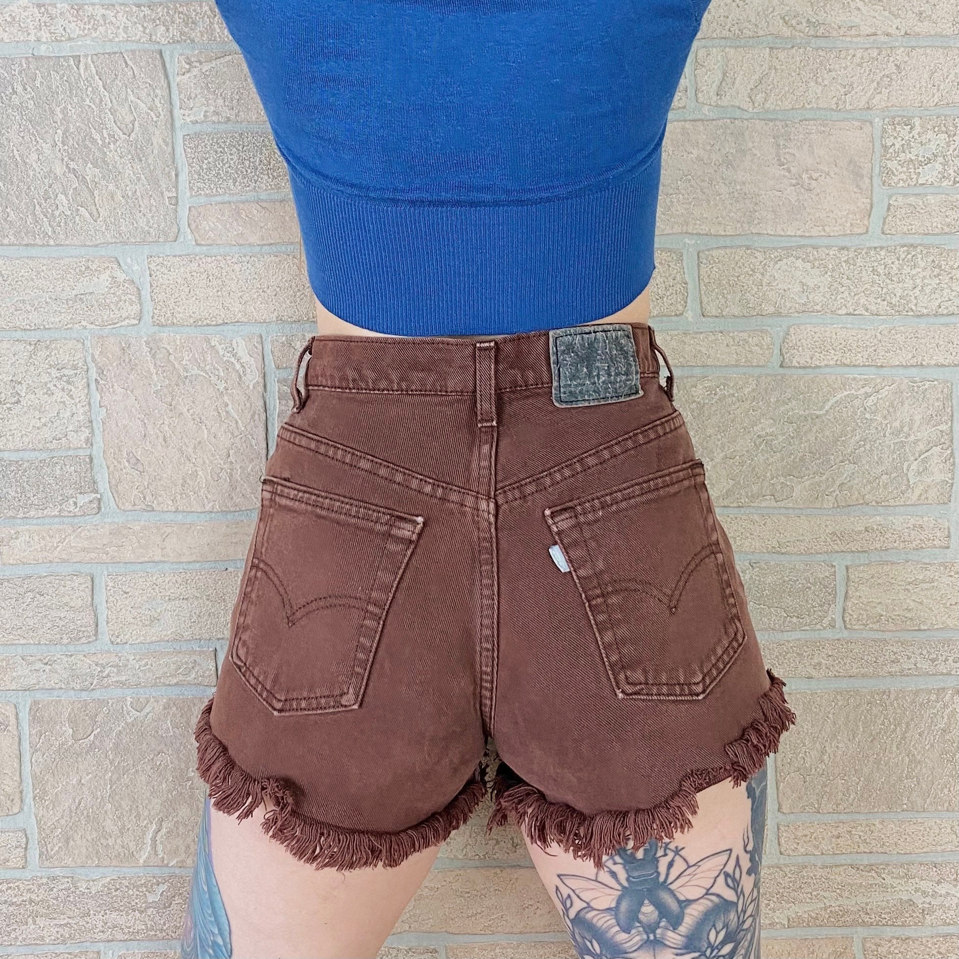 Levis Silvertab Cut Off Jean Shorts Size 26