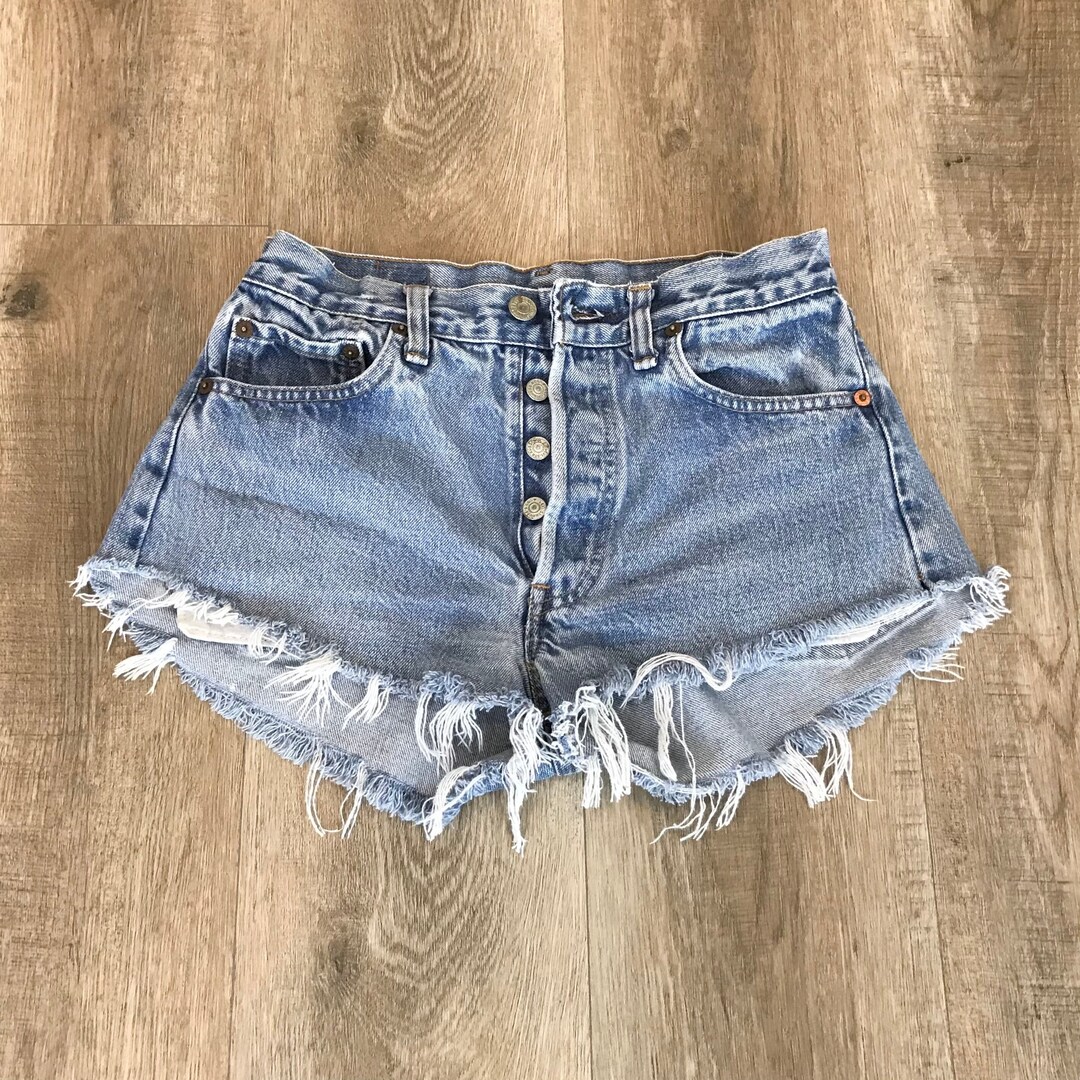 Levi's 501 Selvedge Redline Cut off Cheeky Jean Shorts / Size 24 - Etsy