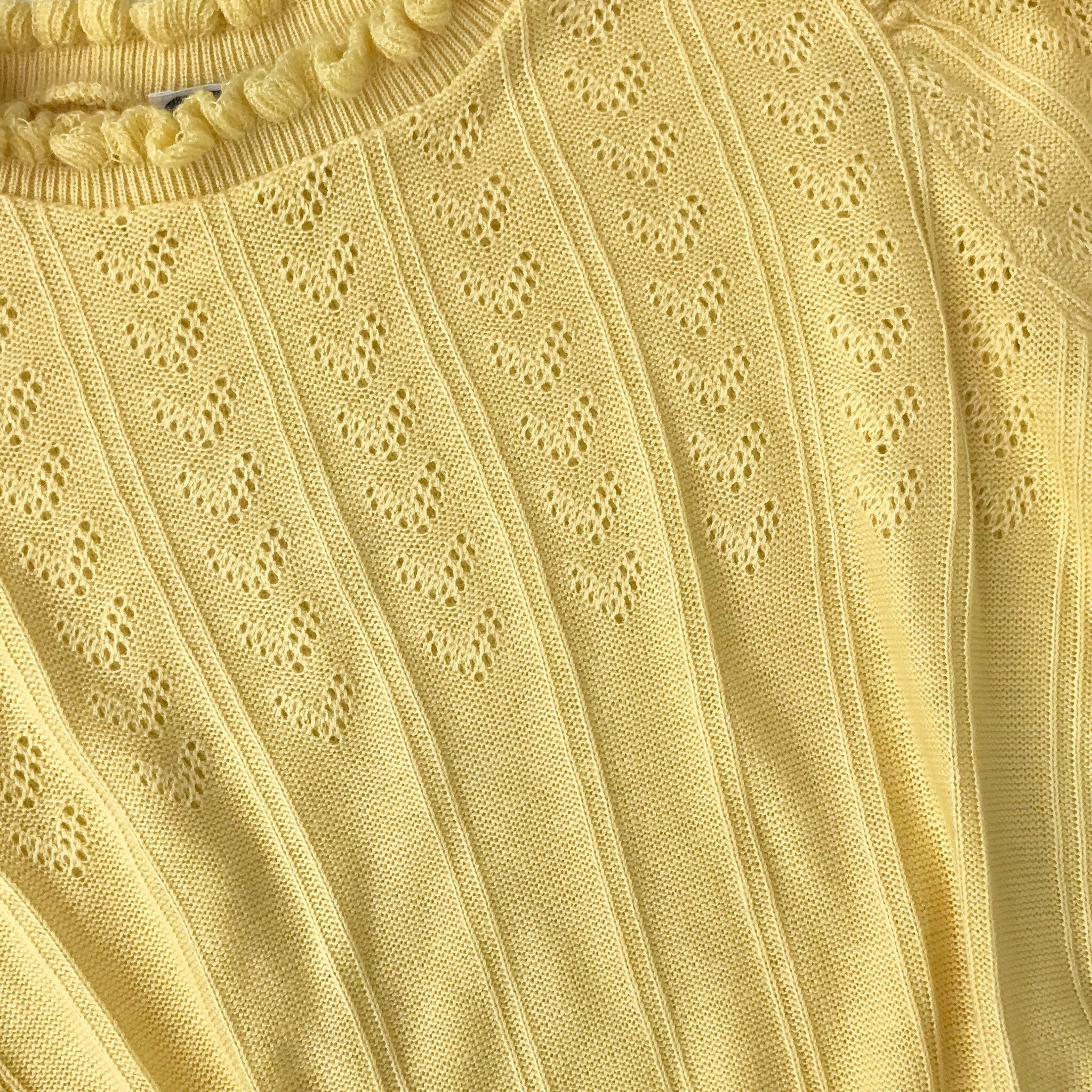 70's Yellow Knit Pullover Sweater