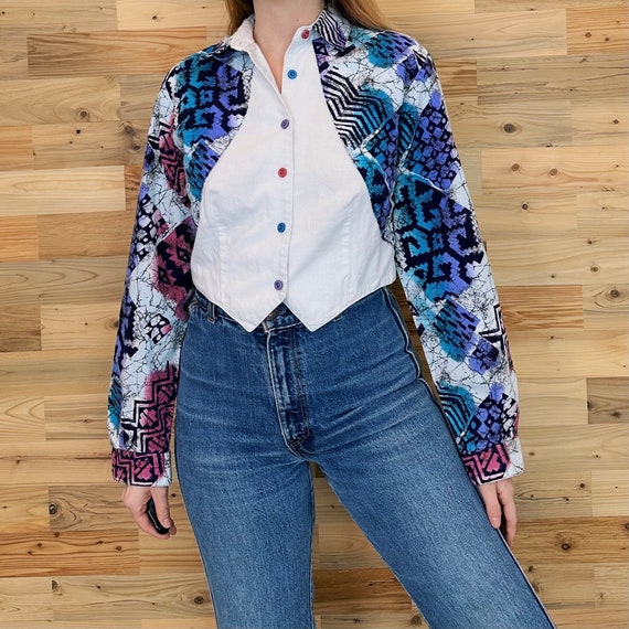 Vintage Western Roughrider Cropped Cut Out Rodeo Shir… - Gem