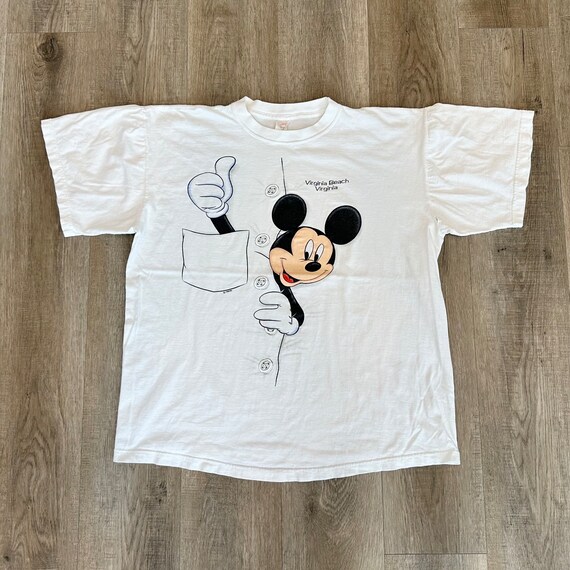 90's Disney Mickey Mouse Vintage Virginia Beach Tee S… - Gem