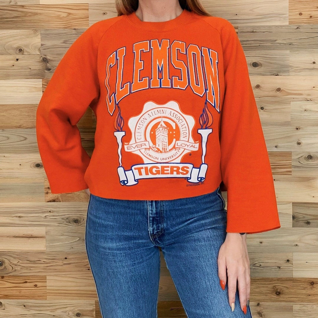 Clemson University Tigers Soft Vintage Raglan Cropped Pullover ...