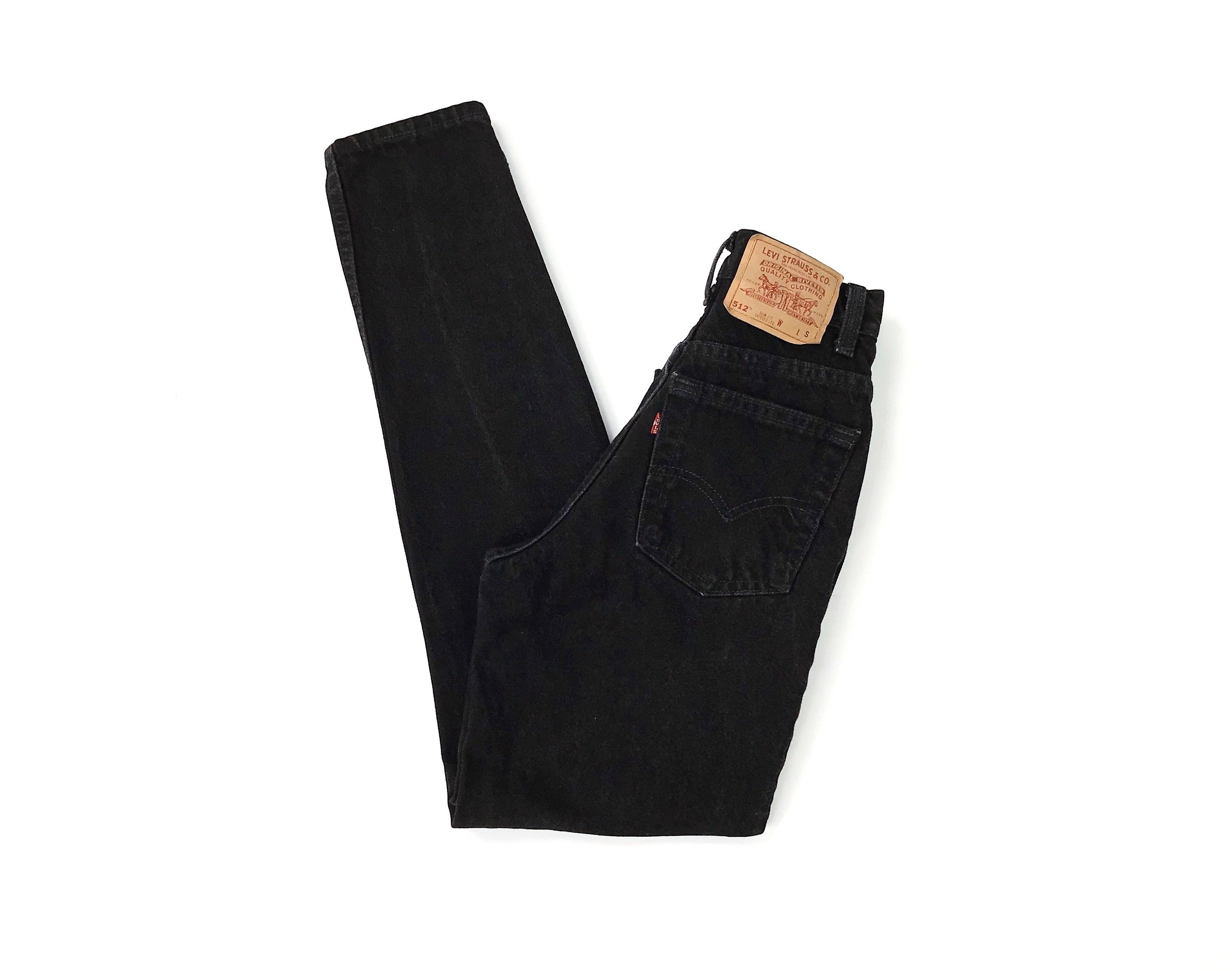 XXS Levi's 512 Black Jeans / Size 22 23
