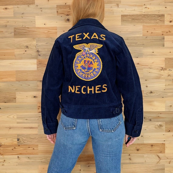 Vintage FFA Texas Neches Corduroy Zip Up Jacket - Gem