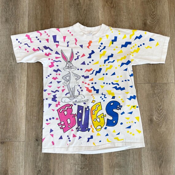 RARE 90's Bugs Bunny Vintage Looney Tunes All Over Pr… - Gem
