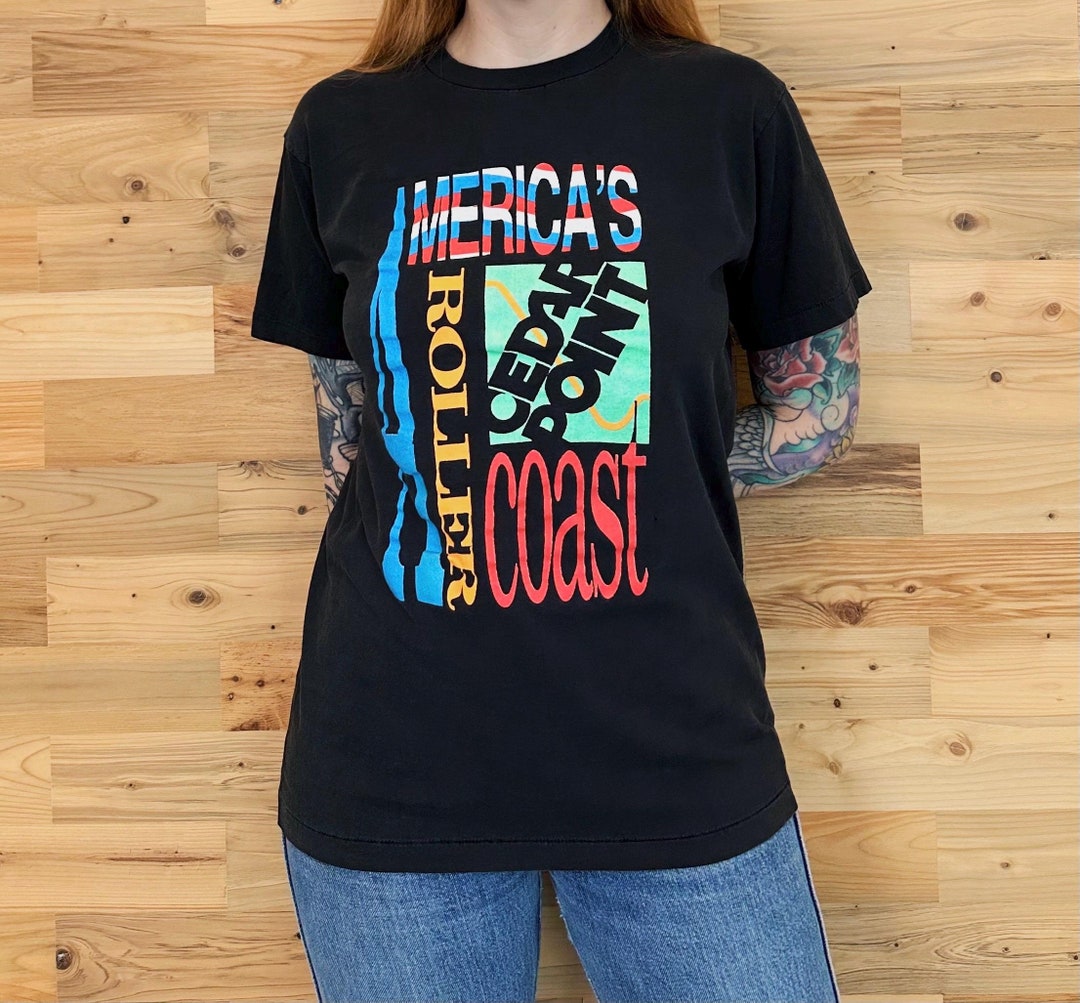 80's Vintage Cedar Point Roller Coasters Tee Shirt T-shirt - Etsy