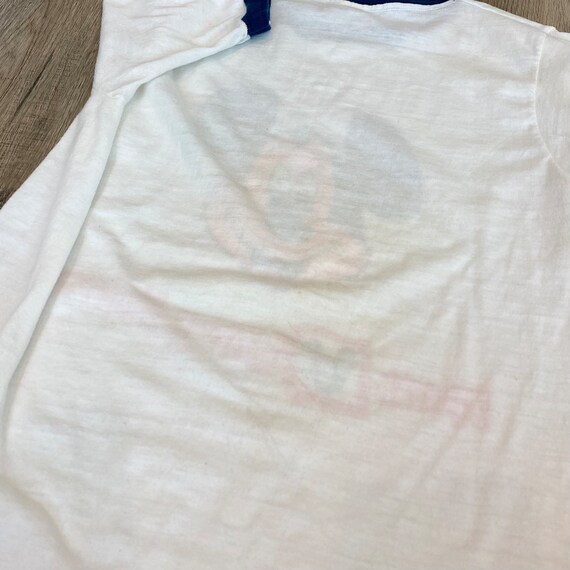 70's Walt Disney World Mickey Mouse Ringer Tee Shirt - Gem