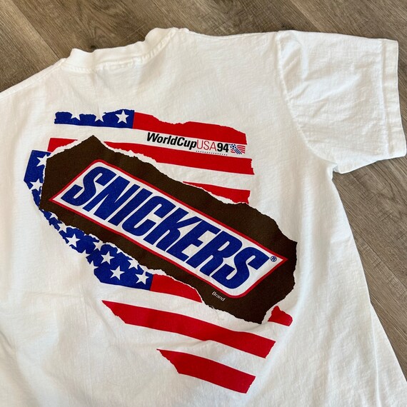 1994 Vintage World Cup USA Soccer Snickers Tee Shirt … - Gem
