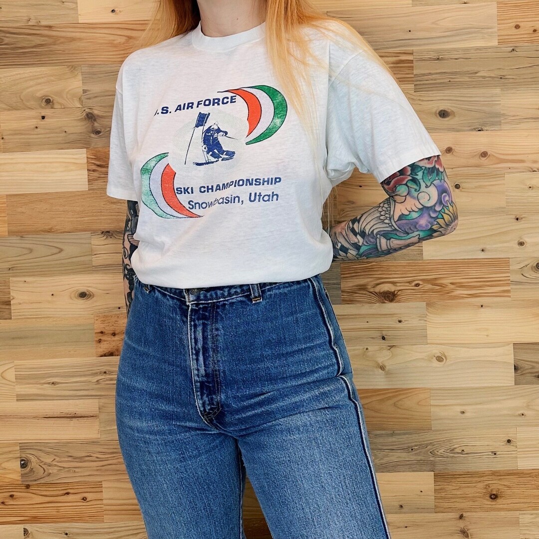 80's Vintage Paper Thin Soft U.S. Air Force Ski Championship Snowbasin ...