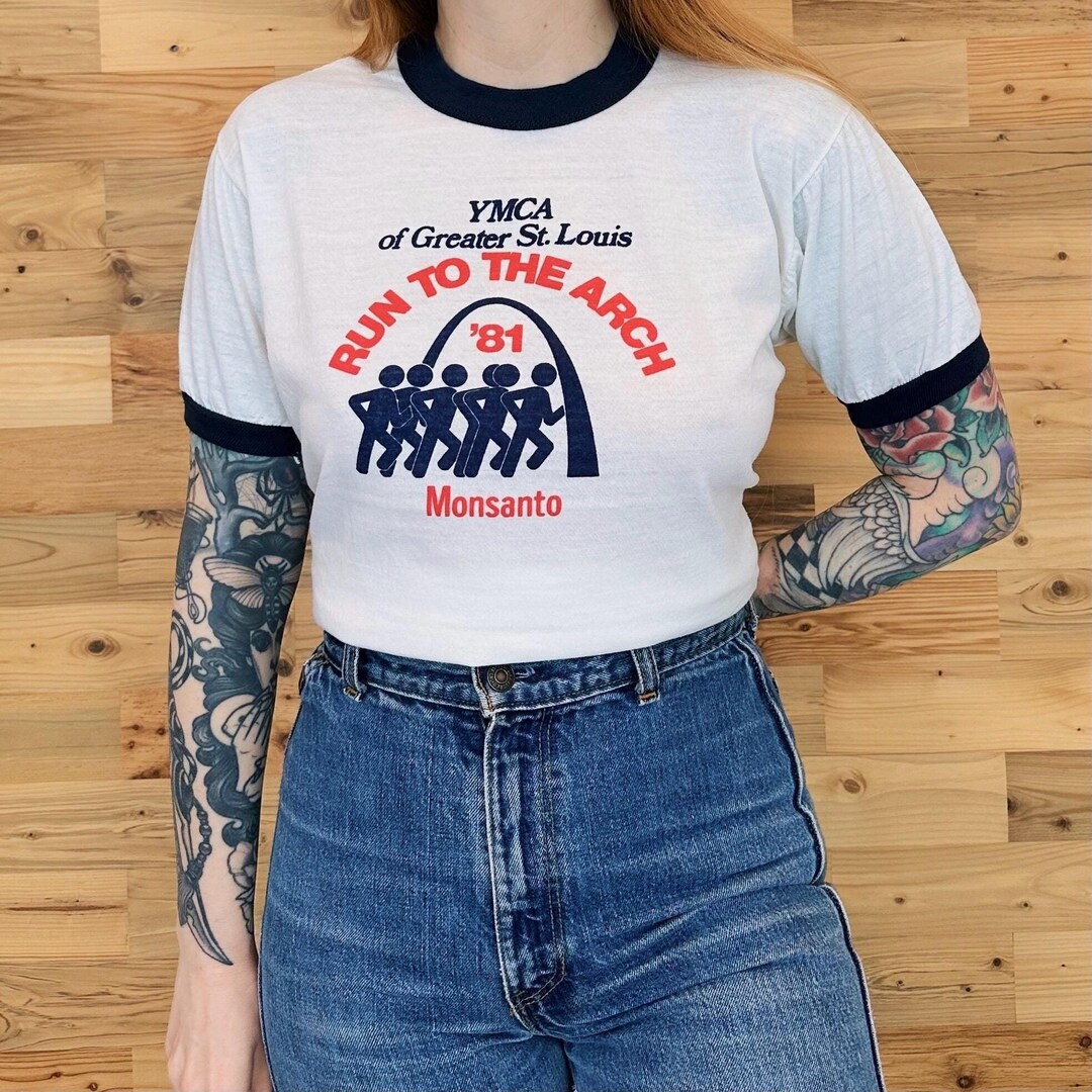 Vintage 1981 YMCA of Greater St. Louis Run to the Arch Monsanto Ringer ...