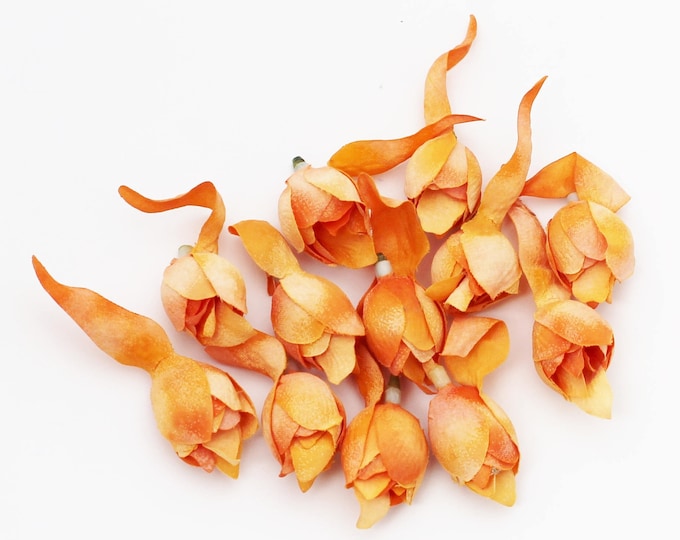 Orange Delphinium Buds Flower Crown Millinery Flowers - Etsy