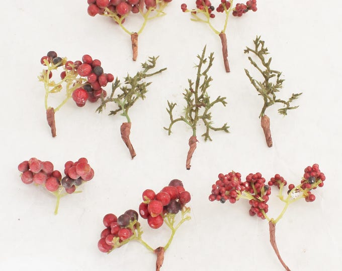 Vintage Greenery Berry Picks | Artificial Pine Picks | Fake Cedar ...