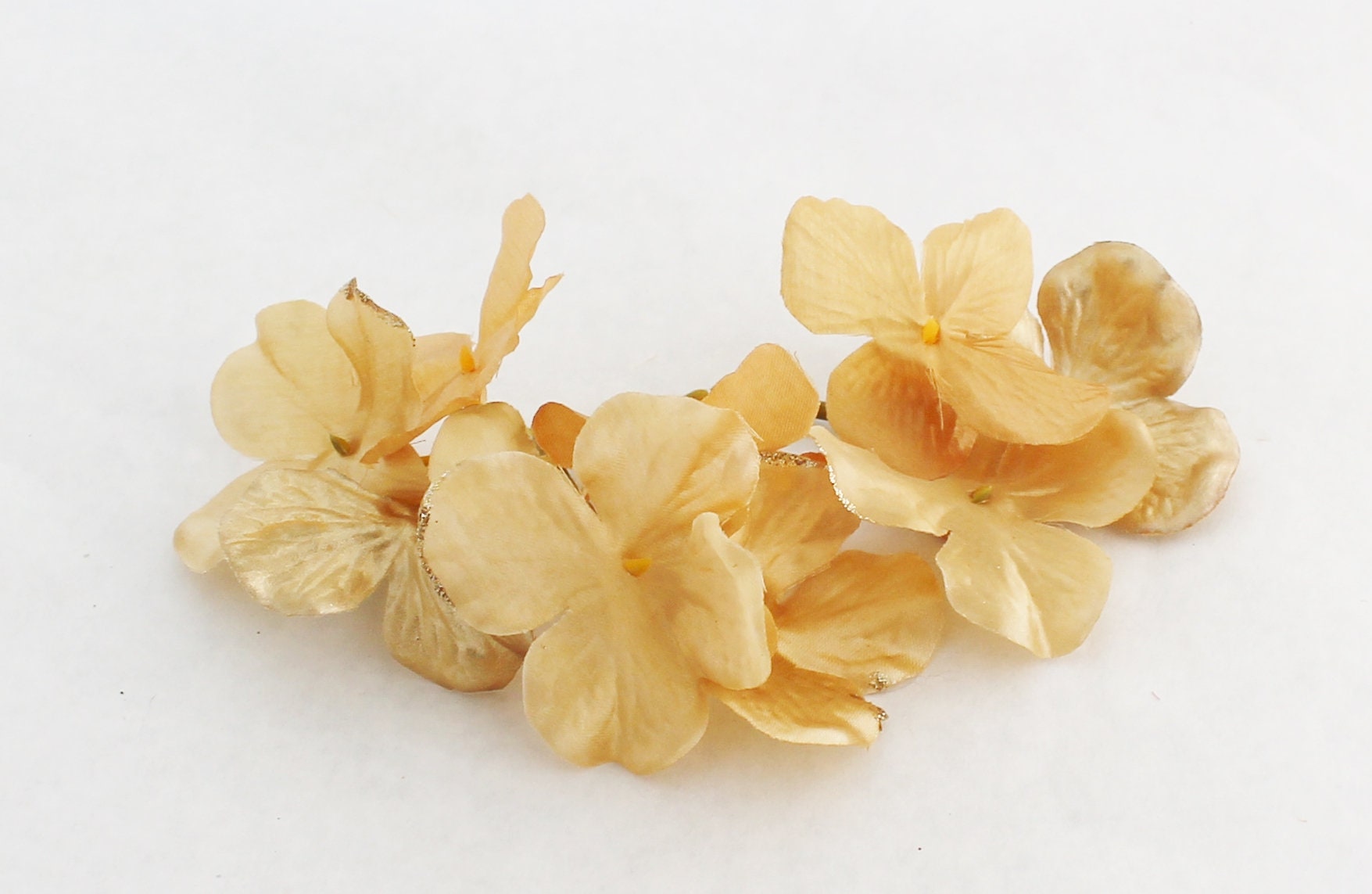 Gold Hydrangea Clusters Faux Hydrangea Wedding Flower | Etsy