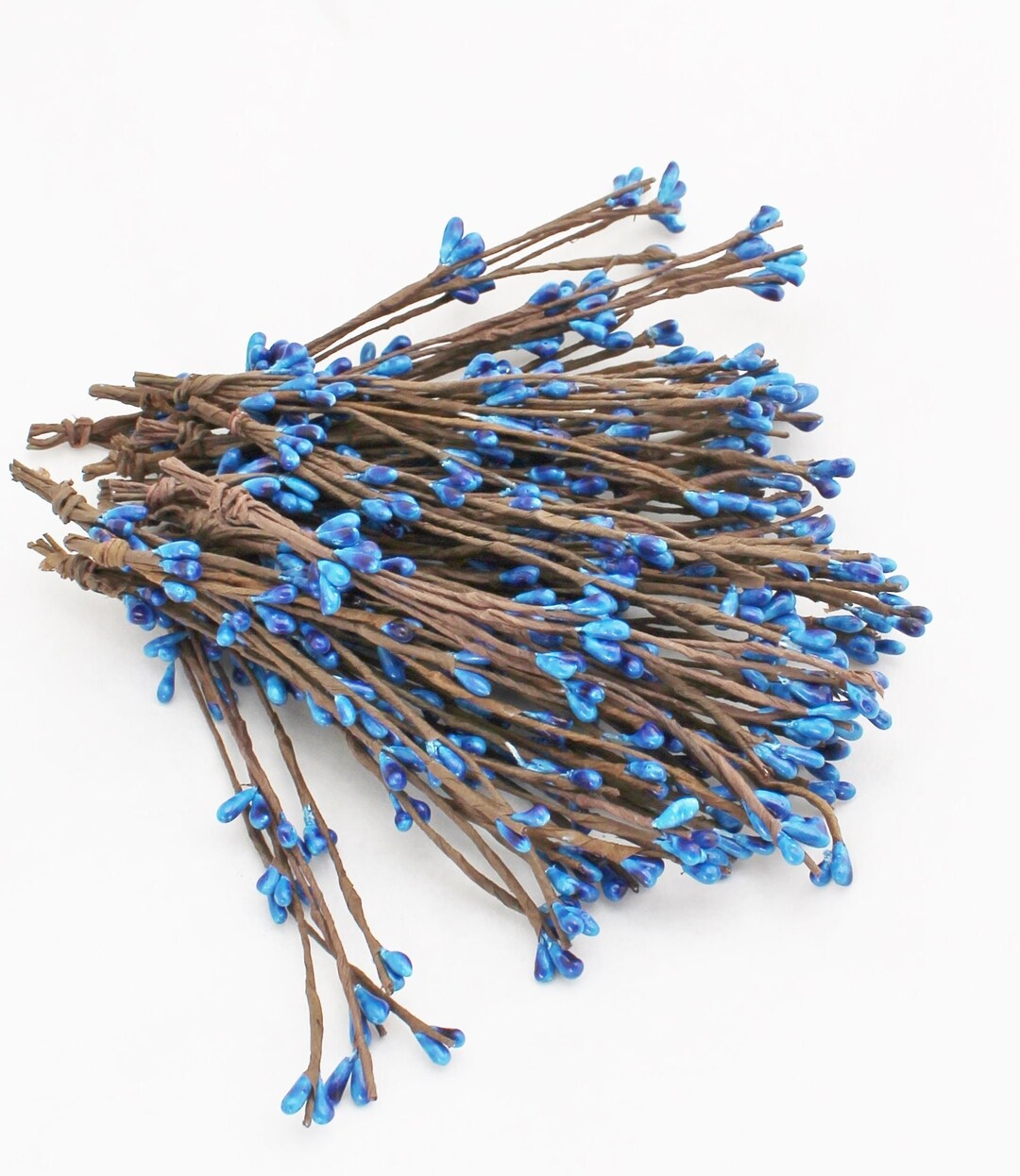 Bright Blue Pip Berry Picks Artificial Berries Blue Berries for Hats ...